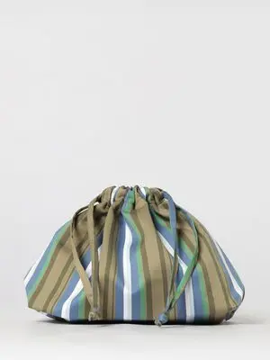 THE FRANKIE SHOP Morgan Striped Cotton Blend Clutch