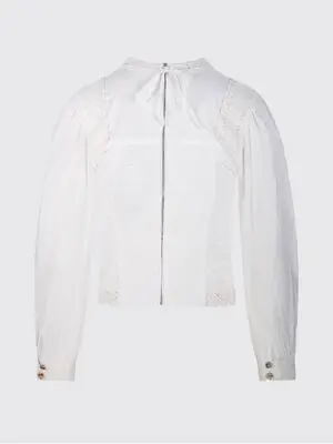 Farm Rio Cotton Blouse With Macramé Inserts