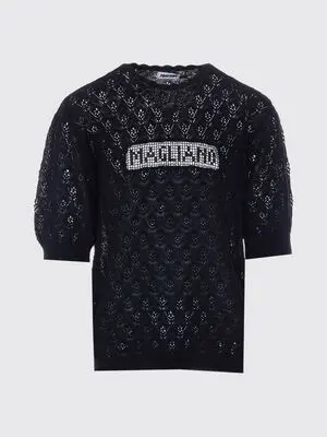 MAGLIANO Openwork Mohair Blend Crew-neck Jumper With Jacquard Logo