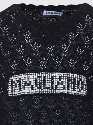 MAGLIANO Openwork Mohair Blend Crew-neck Jumper With Jacquard Logo