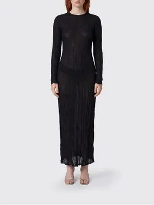 TOTEME Long Slim Fit Jersey Sheath Dress - Black