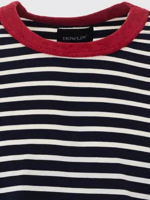 Howlin' All-over Striped Crew Neck T-shirt In Pure Cotton