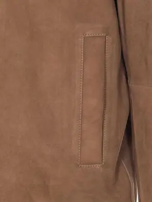 ARMA Suede Goat Leather Shirt Jacket With Welt Pockets