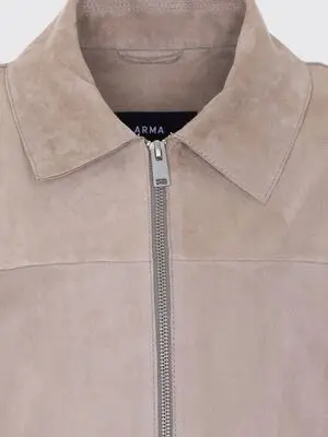 ARMA Suede Goat Leather Shirt Jacket With Welt Pockets