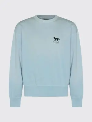 Maison Kitsuné Crewneck Cotton Sweatshirt With Contrast Logo