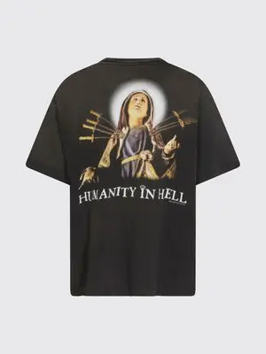SAINT MXXXXXX Graphic Print Cotton T-shirt With Dropped Shoulders