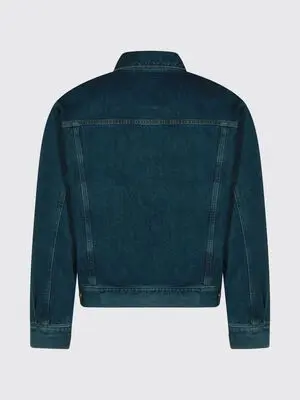 Maison Kitsuné Cotton Denim Jacket With Applied Logo