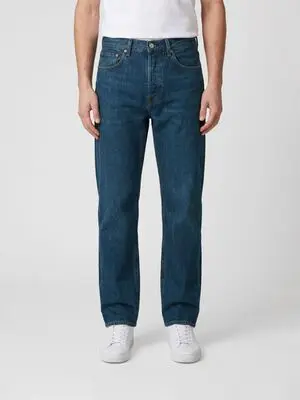 Maison Kitsuné Mid-rise Straight Jeans In Cotton Denim - Indigo