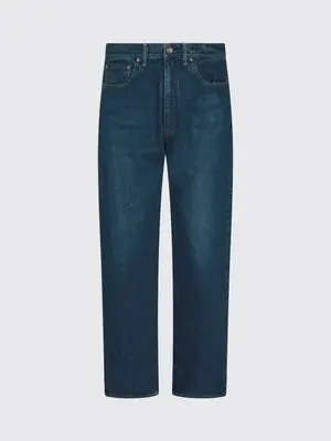 Maison Kitsuné Mid-rise Straight Jeans In Cotton Denim