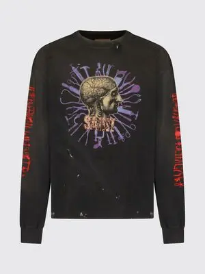 SAINT MXXXXXX Long-sleeved Graphic Print Cotton T-shirt In A Relaxed Fit