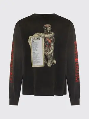 SAINT MXXXXXX Long-sleeved Graphic Print Cotton T-shirt In A Relaxed Fit