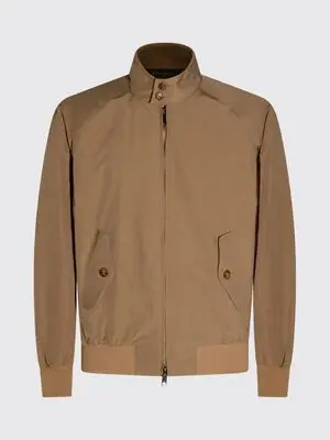 BARACUTA Cotton Blend Bomber Jacket With High Collar And Zip Closure