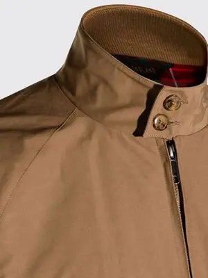 BARACUTA Cotton Blend Bomber Jacket With High Collar And Zip Closure