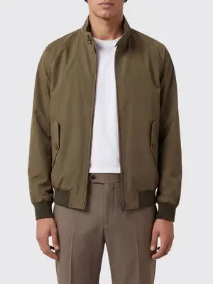 BARACUTA Cotton Blend Bomber Jacket With High Collar And Zip Closure - Military