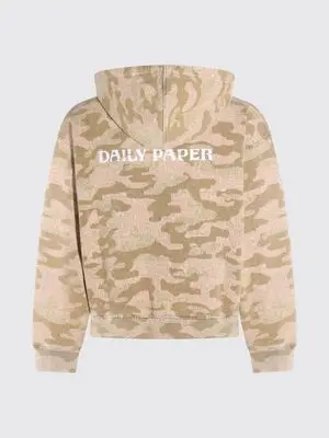 DAILY PAPER Camouflage Cotton Zip-up Hoodie With Dropped Shoulders