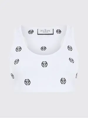 Philipp Plein Cropped Top With Monogram Logo