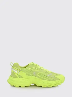 PLEIN SPORT Plein Sport Pulse X Sneakers In Calfskin Leather And Mesh Yellow