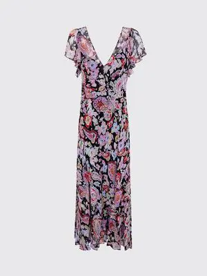 Rixo Printed Viscose Long Dress - Pink