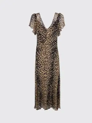 Rixo Animalier Viscose Midi Dress - Multicolor
