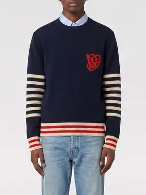Valentino Garavani Crew Neck Striped Wool Sweater