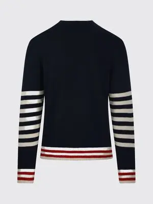 Valentino Garavani Crew Neck Striped Wool Sweater
