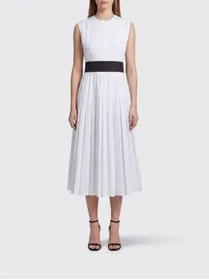 Tory Burch Pleated Stretch Cotton Midi Dress