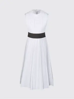 Tory Burch Pleated Stretch Cotton Midi Dress