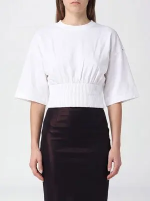 Sportmax Cropped T-shirt With Ribbed Waistband