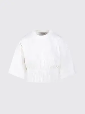 Sportmax Cropped T-shirt With Ribbed Waistband