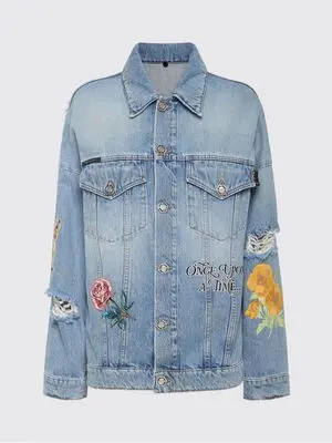 Philipp Plein Printed Distressed Jacket