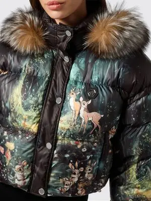 Philipp Plein Printed Nylon Fairy Down Jacket