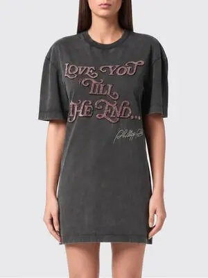 Philipp Plein Cotton Crew Neck T-shirt With Slogan Print