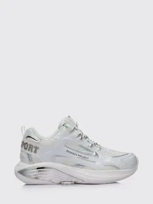 PLEIN SPORT Pegasus Project Mesh And Patent Leather Sneakers - White
