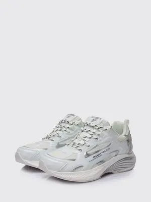 PLEIN SPORT Pegasus Project Mesh And Patent Leather Sneakers - White