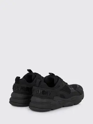 PLEIN SPORT Track-king Leather And Mesh Sneakers - Black
