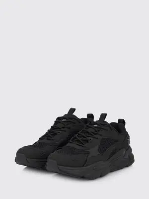 PLEIN SPORT Track-king Leather And Mesh Sneakers - Black