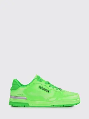 PLEIN SPORT Viper Ii Distressed Leather Lace-up Sneakers - Green