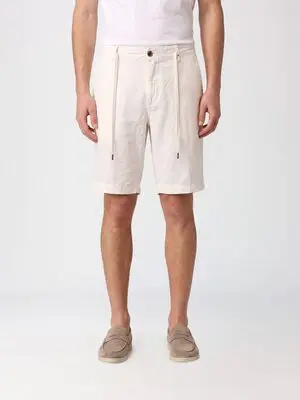MYTHS Linen Drawstring Shorts - White
