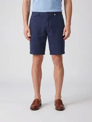 MYTHS Textured Shorts - Navy