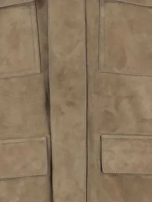 YVES SALOMON Suede Utility Jacket