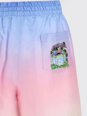 Casablanca Abstract Print Silk Shorts