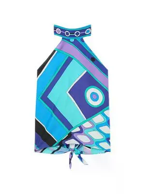 Emilio Pucci Vivara Print Halterneck Top