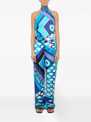 Emilio Pucci Vivara Print Halterneck Top