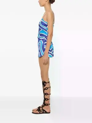 Emilio Pucci Silk Iride Print Shorts