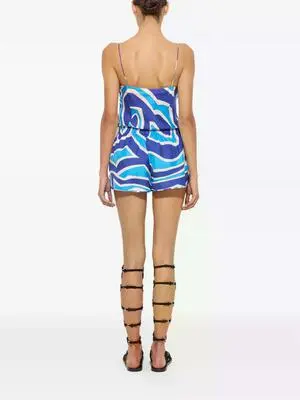 Emilio Pucci Silk Iride Print Shorts