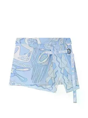 Emilio Pucci Strapless Angoli Print Top - Blue