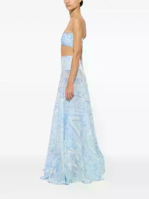 Emilio Pucci Manuba Geometric-print Strapless Skirt