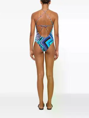 Emilio Pucci Vivara Print Halterneck Bodysuit