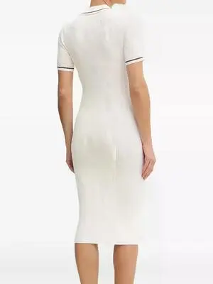 Armani Exchange Cable-knit Polo Midi Dress