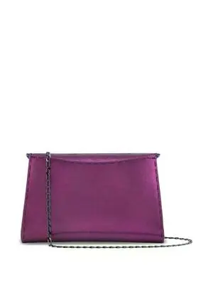 Tyler Ellis Lee Pouchet Leather Clutch Bag - Purple